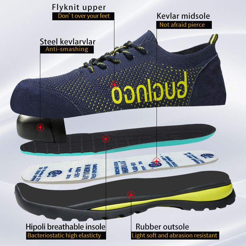 Teenro Slip on steel toe slip resistant work shoes women steel toed ...